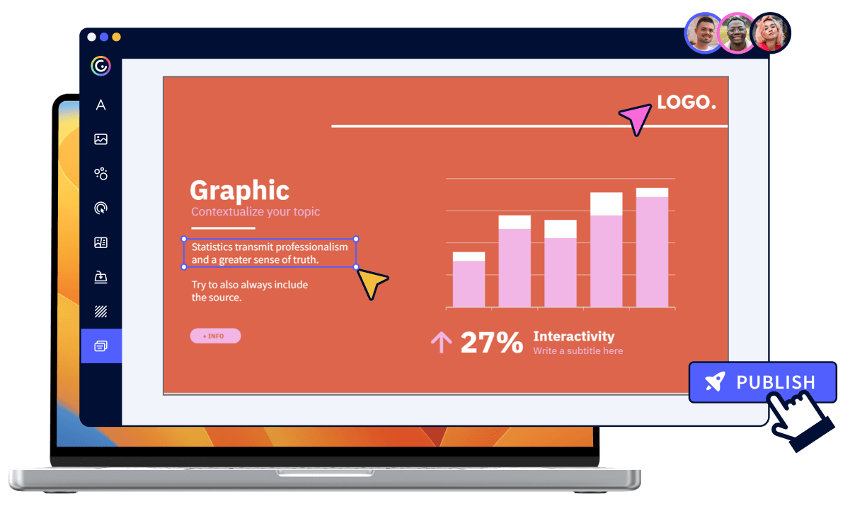 Crie relatórios online interativos com Genially